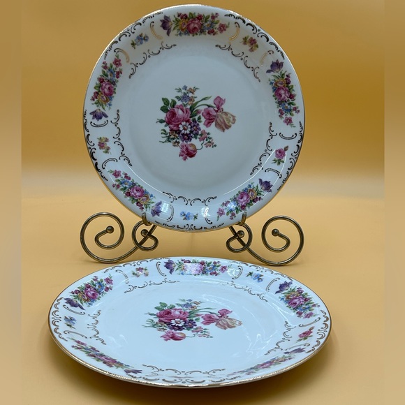 Vintage | Dining | Royal Epiag Czechoslovakia Floral Rose Plates Set Of ...